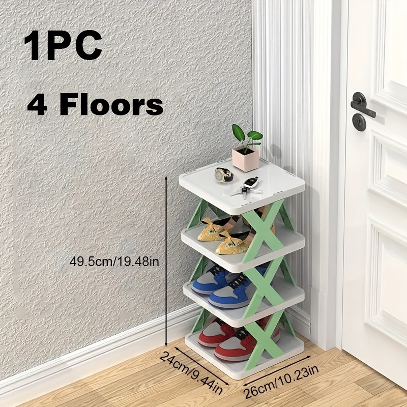 4/5/6 layer Simple Folding Shoe Rack Plastic Shoe Storage - Temu New ...