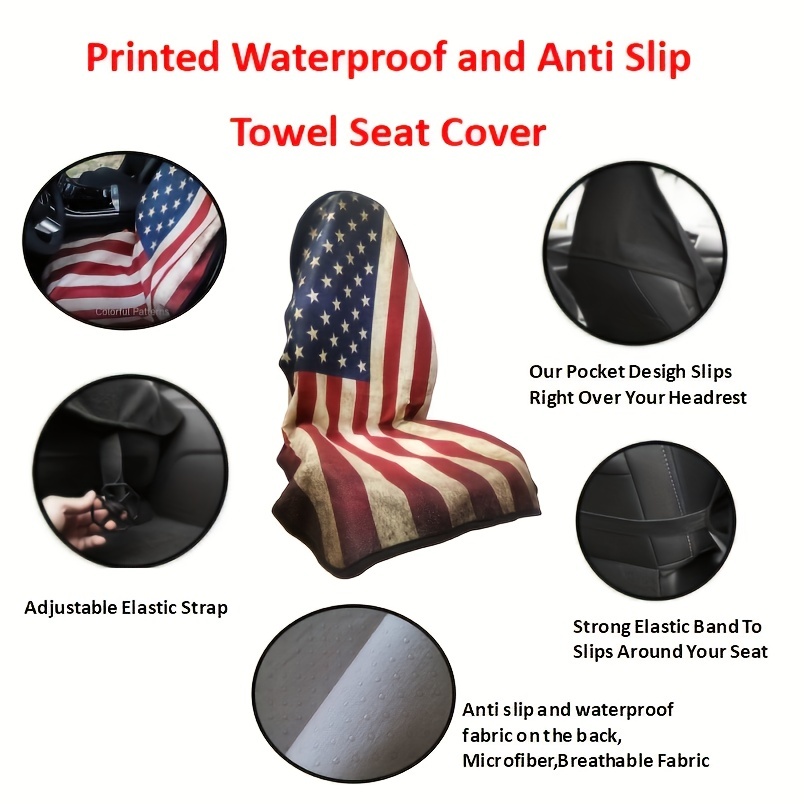 Winter Warm Car Universal Seat Cover Cushion American Flag - Temu Canada
