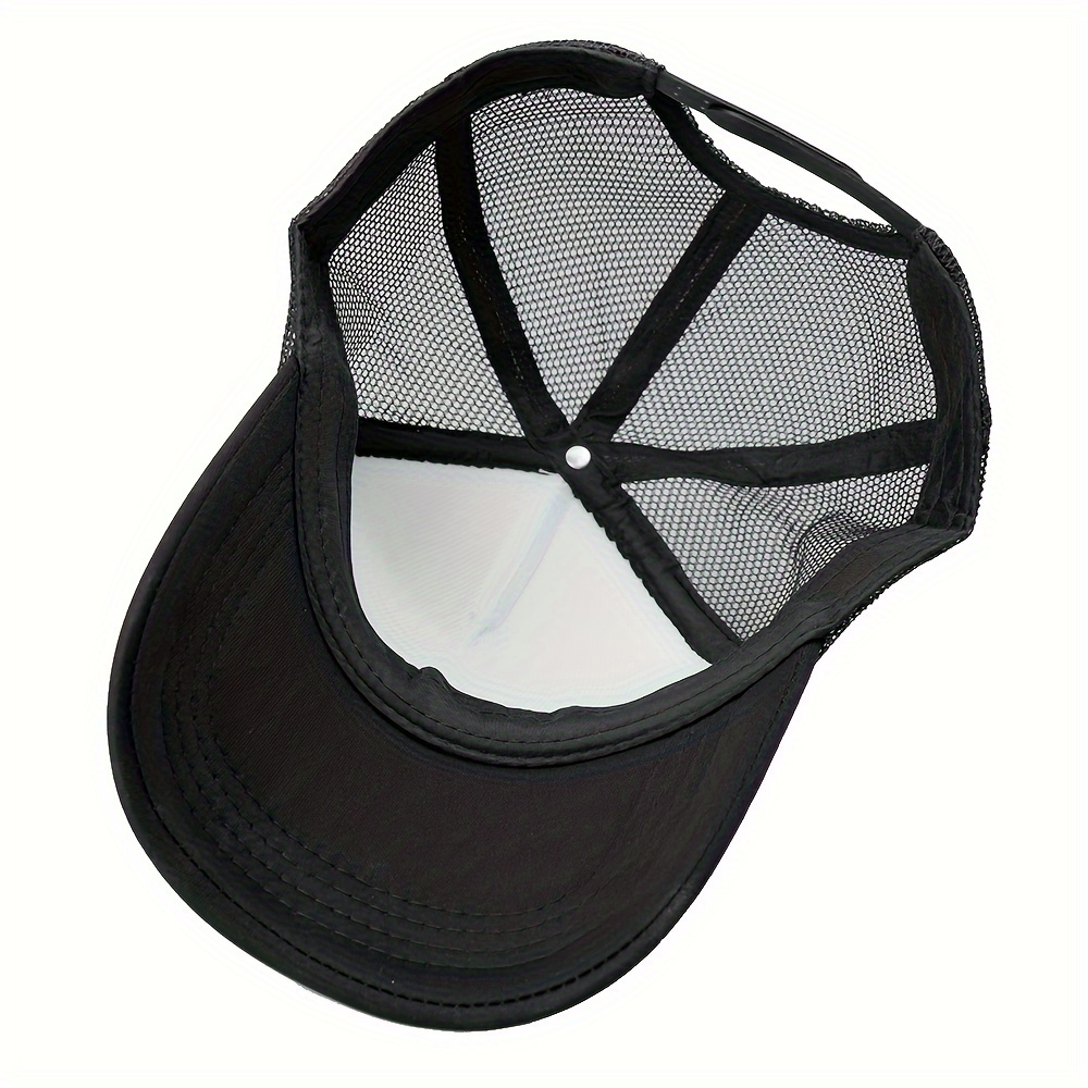 1pc unisex sunshade breathable mesh baseball cap with trendy pattern ...