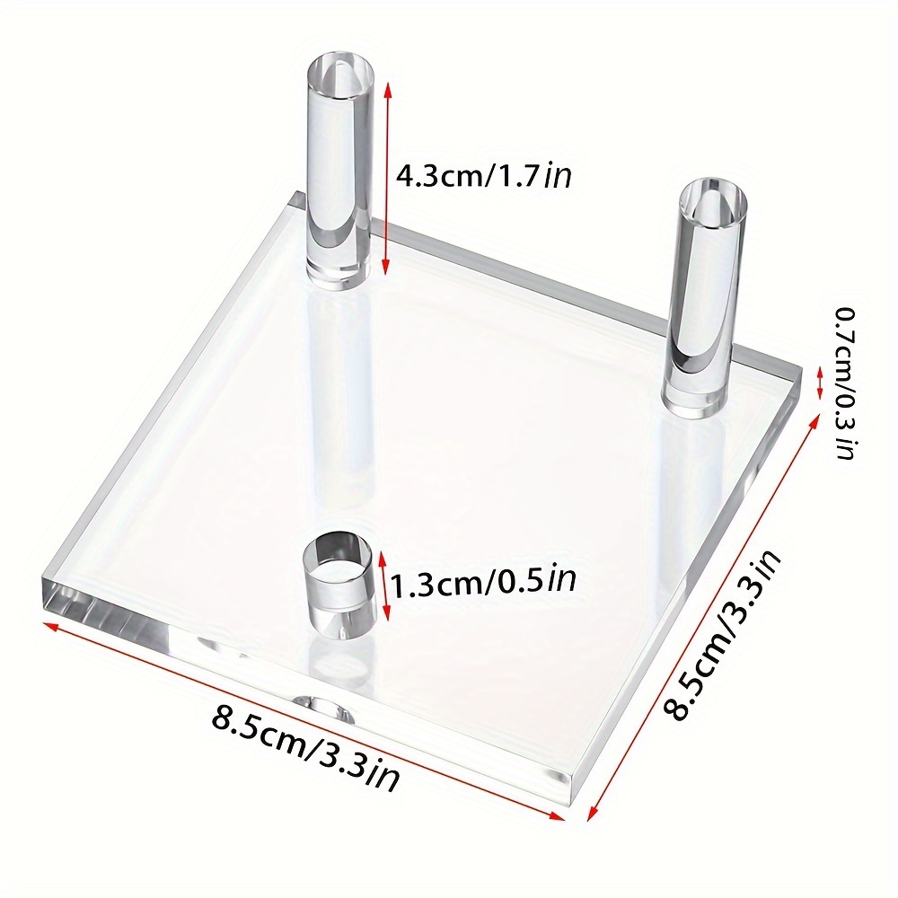 1pc Acrylic Display Stand Three Peg Display Easel Stands For Fossil ...