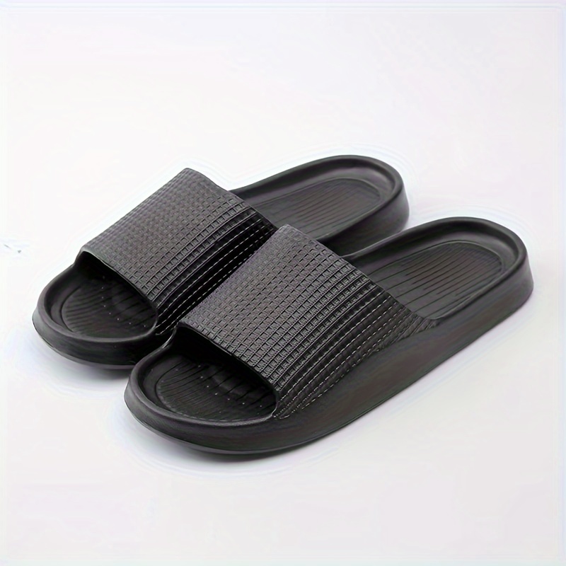 Mens Solid Eva Slides Non Slip Quick Drying Open Toe Slippers For ...
