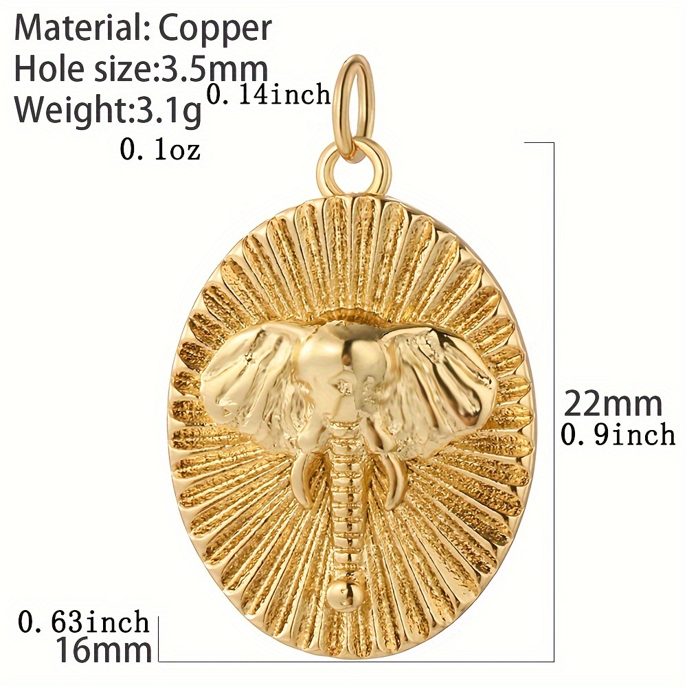 Elephant Etc Pattern Charm Pendant Inlaid Shiny - Temu United Kingdom