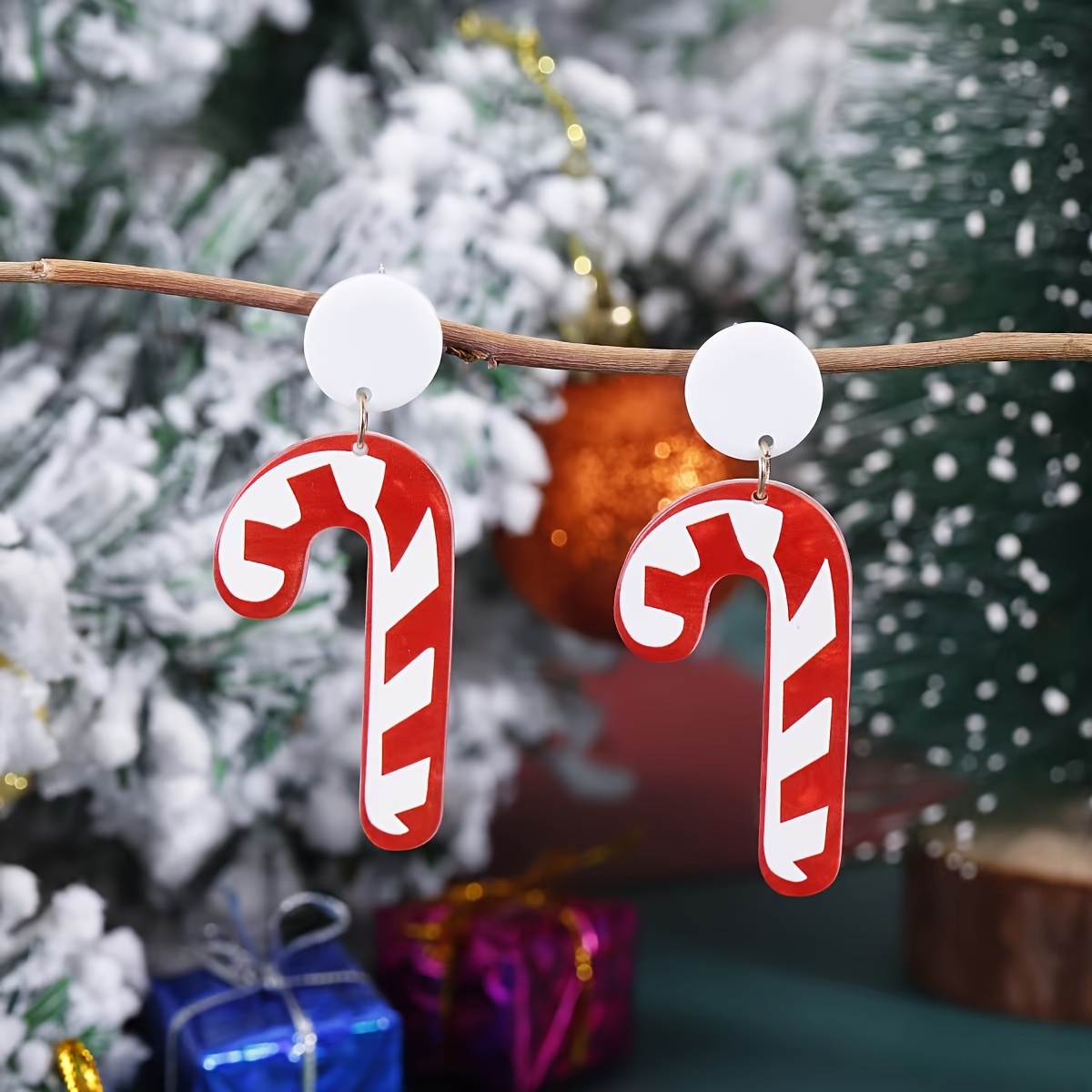 Christmas Ear Jewelry Christmas Tree Cup Castle Cane Design - Temu ...