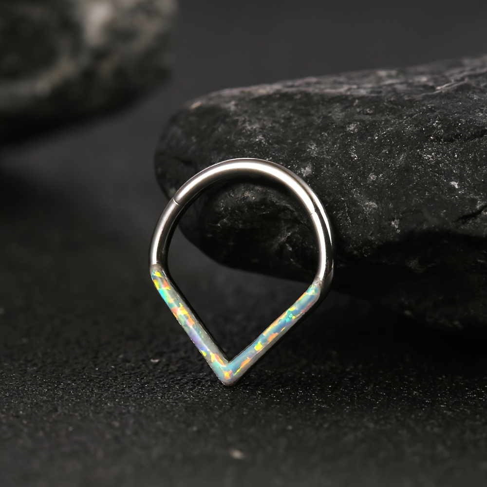 Stainless Steel Hinged Nose Clicker Tragus Sleeper Hoop - Temu United ...