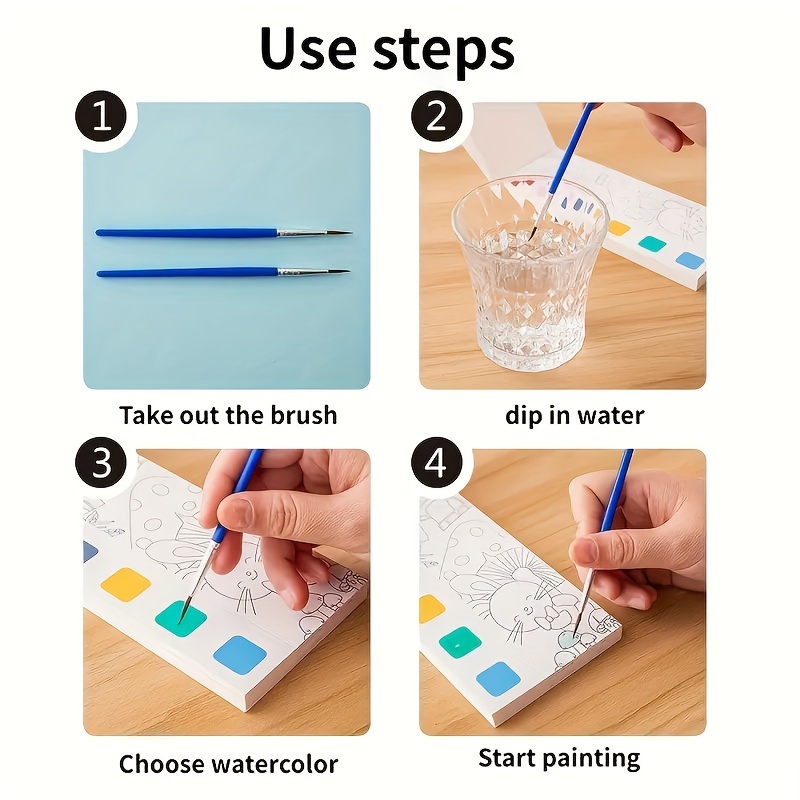 Watercolor Coloring Drawing Book Coloring Paper Student - Temu Australia