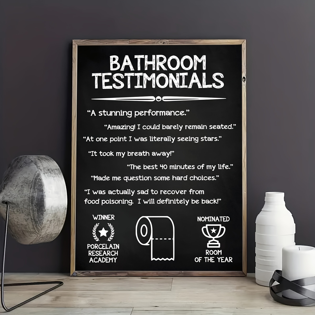 Bathroom Testimonials Wall Art canvas Poster Mini Fashion - Temu United ...