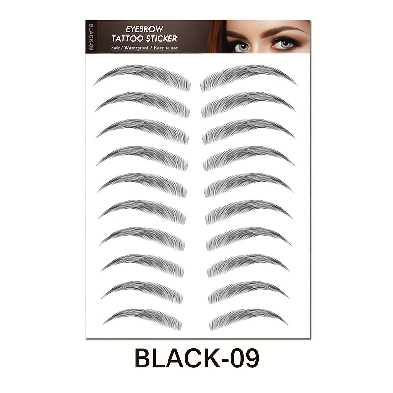 1sheet Cool 6d Realistic Waterproof Eyebrow Stickers Convenient ...