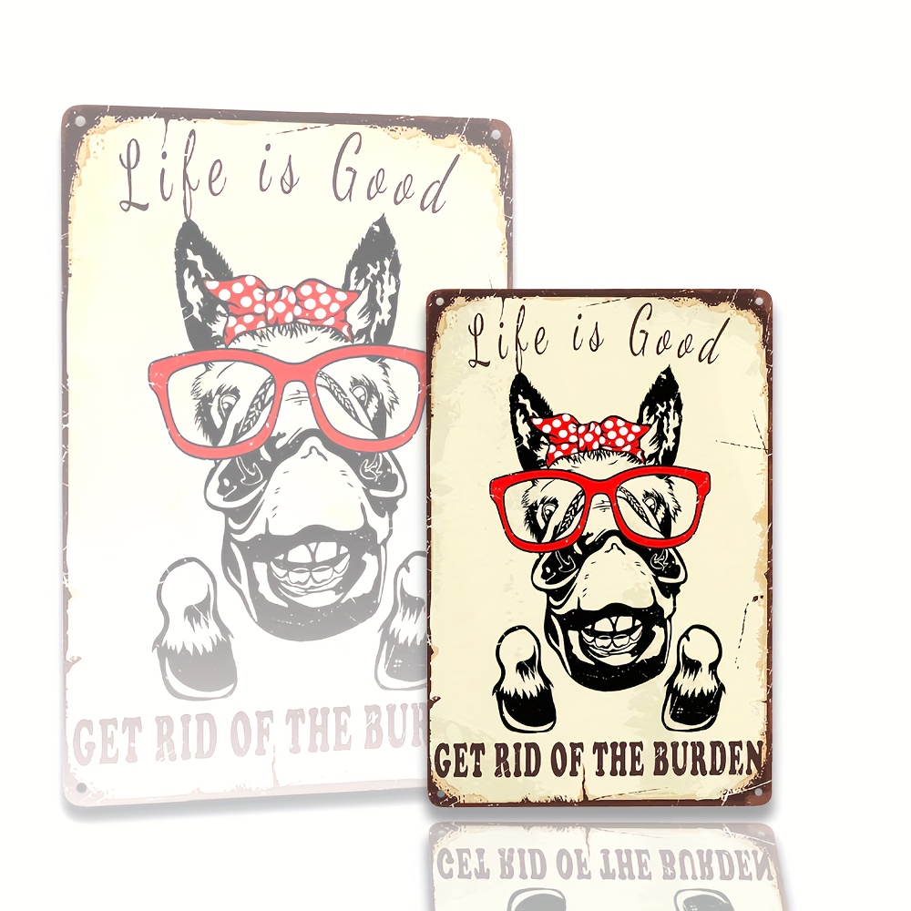 Donkey Metal Poster Sign Decor Art Sign Bedroom Home Wall - Temu Australia