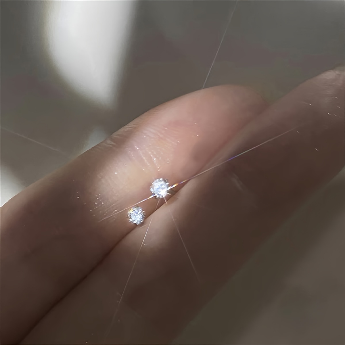 Mini 925 Sterling Silver Hypoallergenic Stud Earrings - Temu Denmark