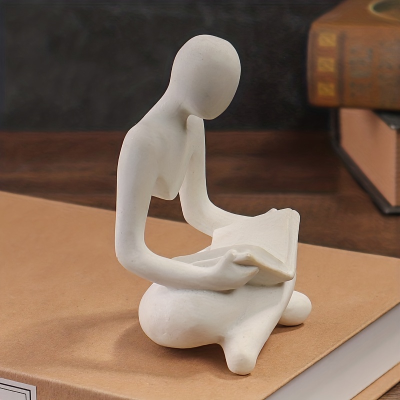 European Style Statue Abstract Sculpture Character Reading - Temu