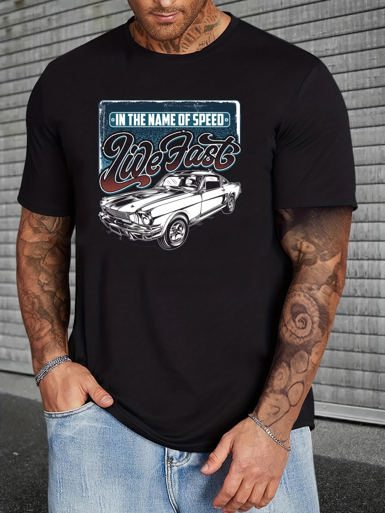 Plus Size Men's Name Speed Locomotive Casual Trendy Graphic - Temu ...