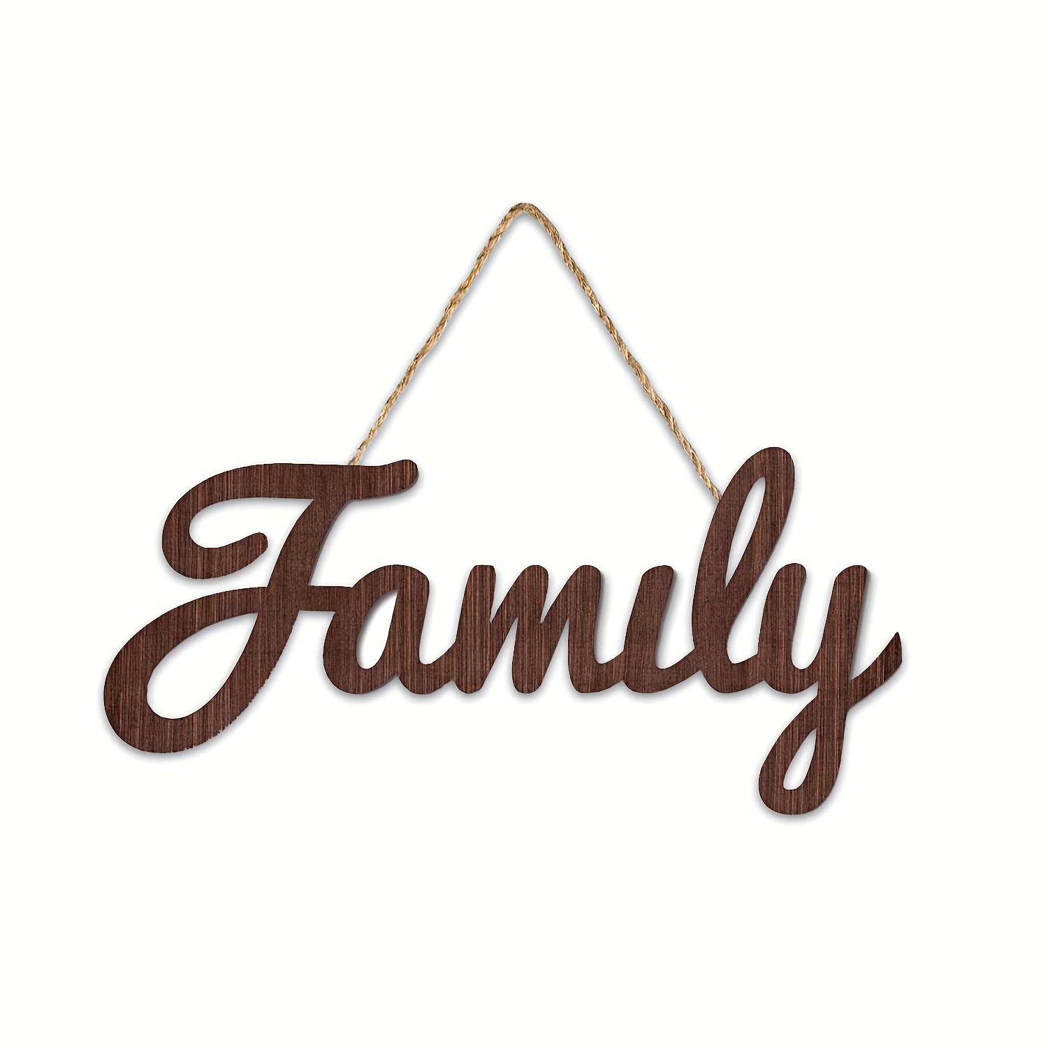 Brown Family Cutout Sign Letter Wooden Wall Art Decor Family - Temu ...