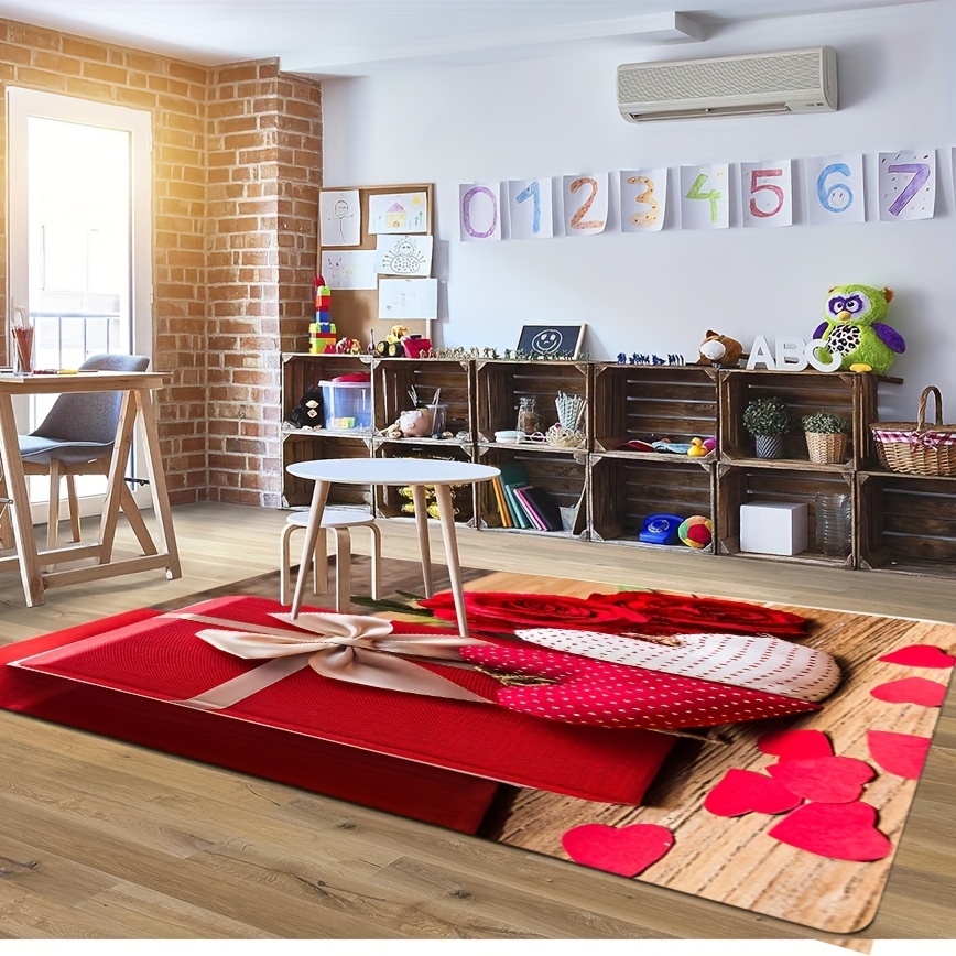 Red Gift Box Style Teaching Soft Carpet Suitable Bedroom - Temu Canada