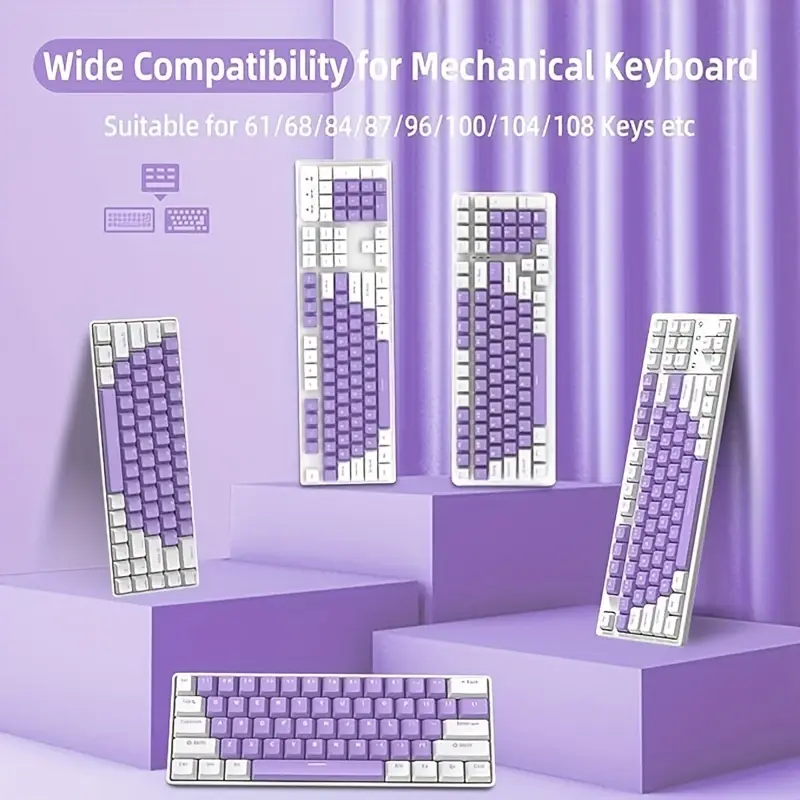 61688798100104키 컴팩트 Tkl 60 또는 풀 사이즈 클래식 Oem 프로필 체리 Mx Temu