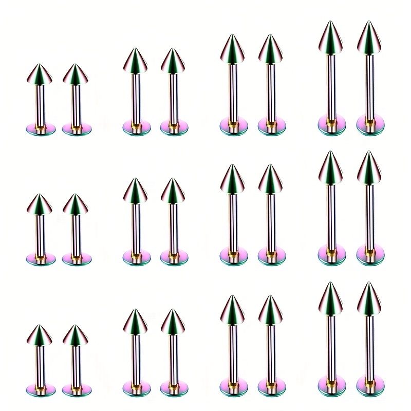 Stainless Steel Pointed Cone External Teeth Lip Nails Ear - Temu United ...