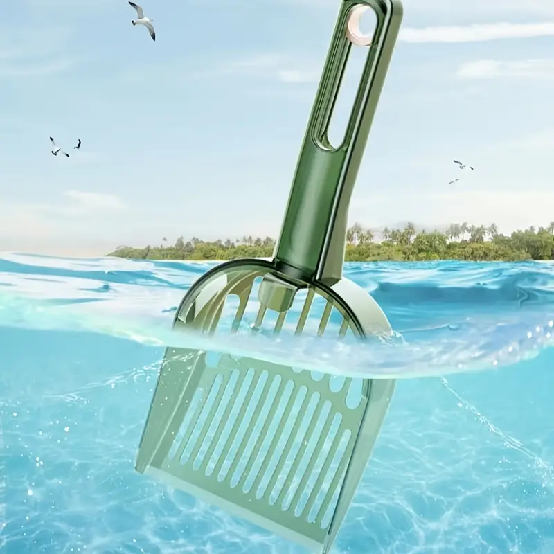 ふるい付きプラスチック猫砂スクープ 2 個 細穴プラスチック猫砂シャベル猫トイレクリーナー Temu Japan