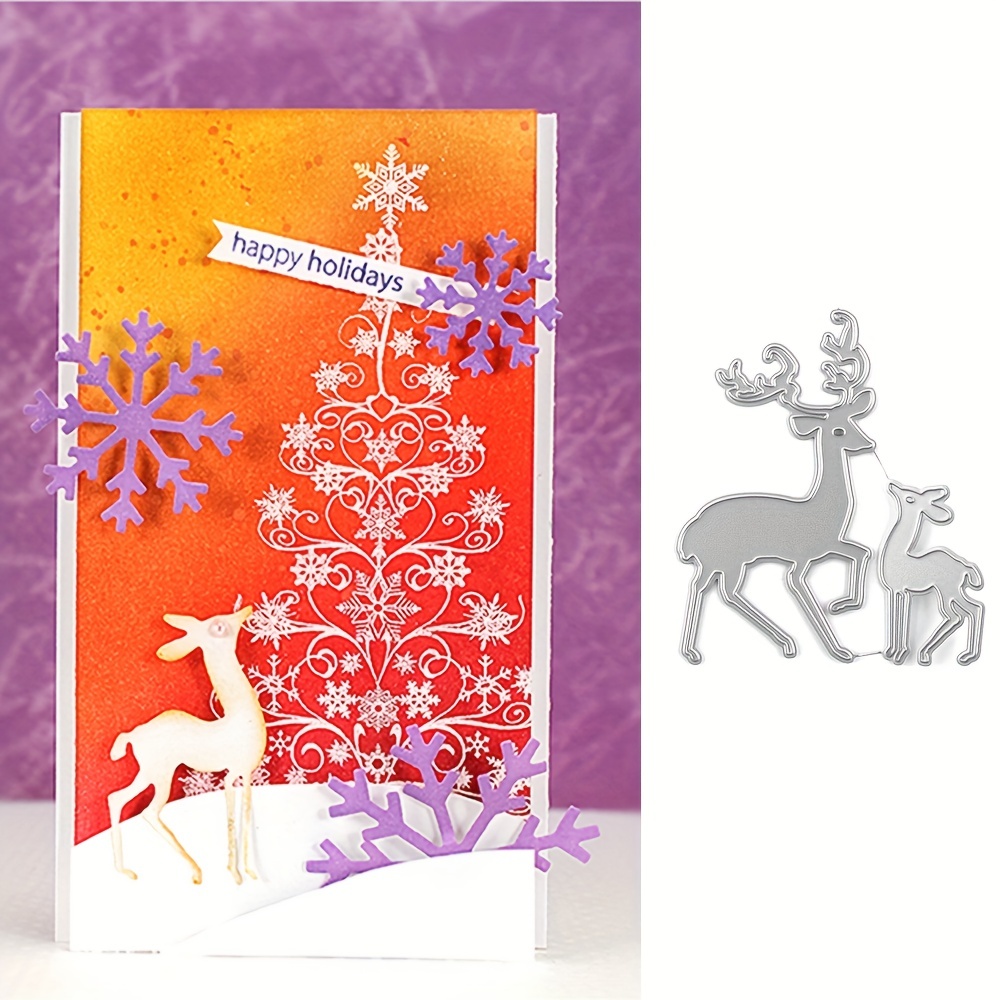 Reindeer Cutting Dies For Diy Scrapbooking Album Card Making - Temu New ...