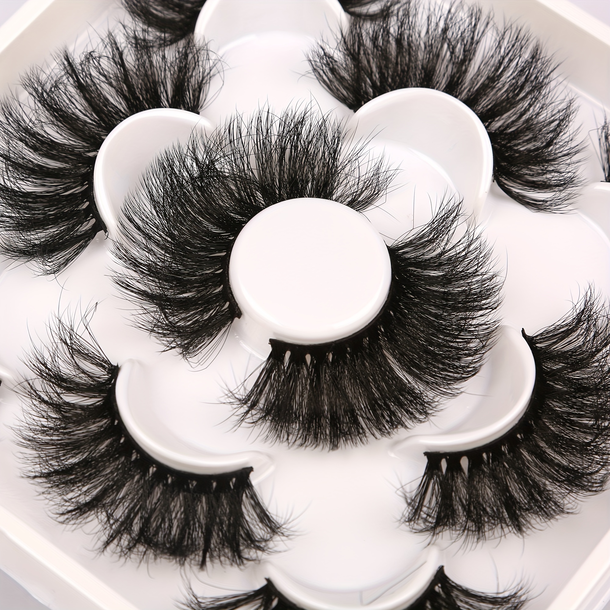 5 Pares De Pestañas Postizas Esponjosas 3d, Largas, Suaves, Gruesas, Rizadas, Maquillaje ...