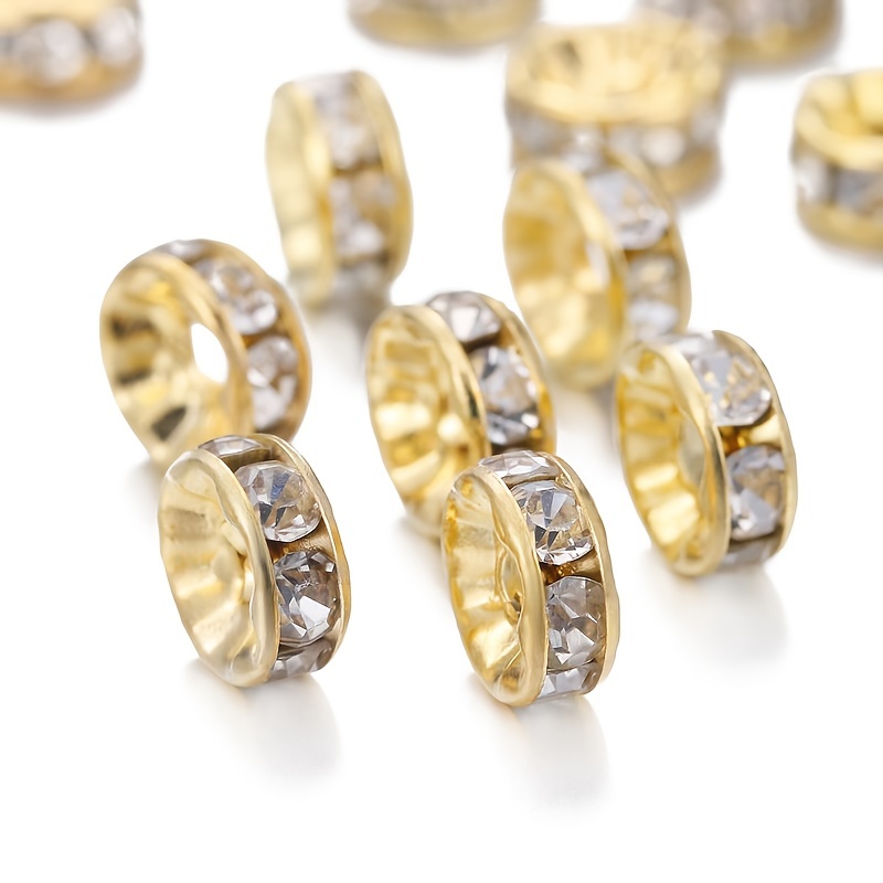 Colorful Inlaid Rhinestones Flat Round Large Hole Loose - Temu United ...