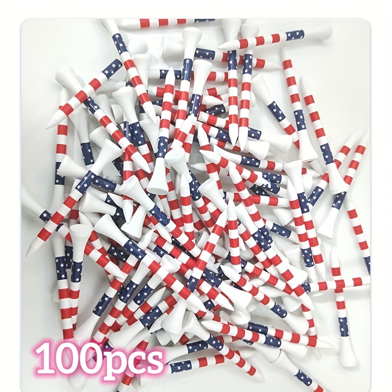 Us Flag Bamboo Tees, Golf Accessories - Temu Ireland