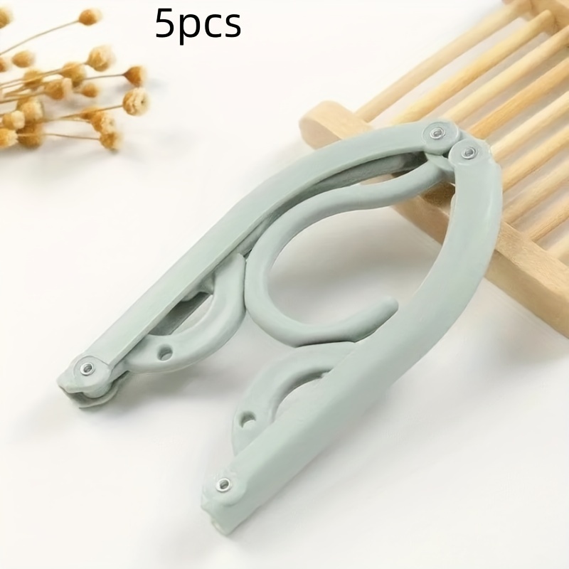 5pcs Folding Clothes Hanger Multifunctional Portable Clothes - Temu Ireland