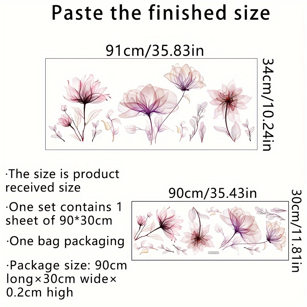 Creative Wall Sticker Plant Flower Pattern Self adhesive - Temu Australia
