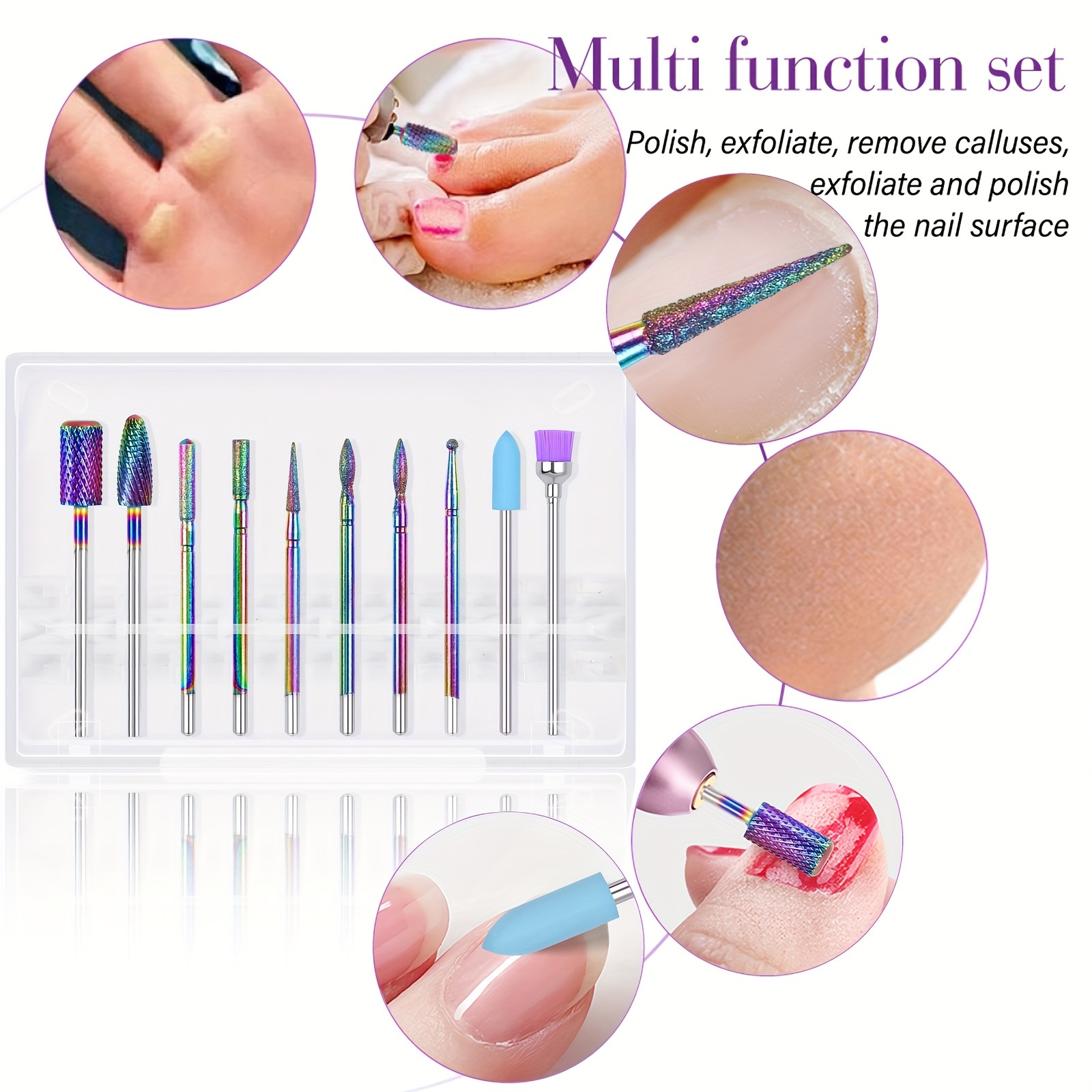 Nail Art Bits Cleaning Polishing Electric Nail Drill Machine - Temu ...