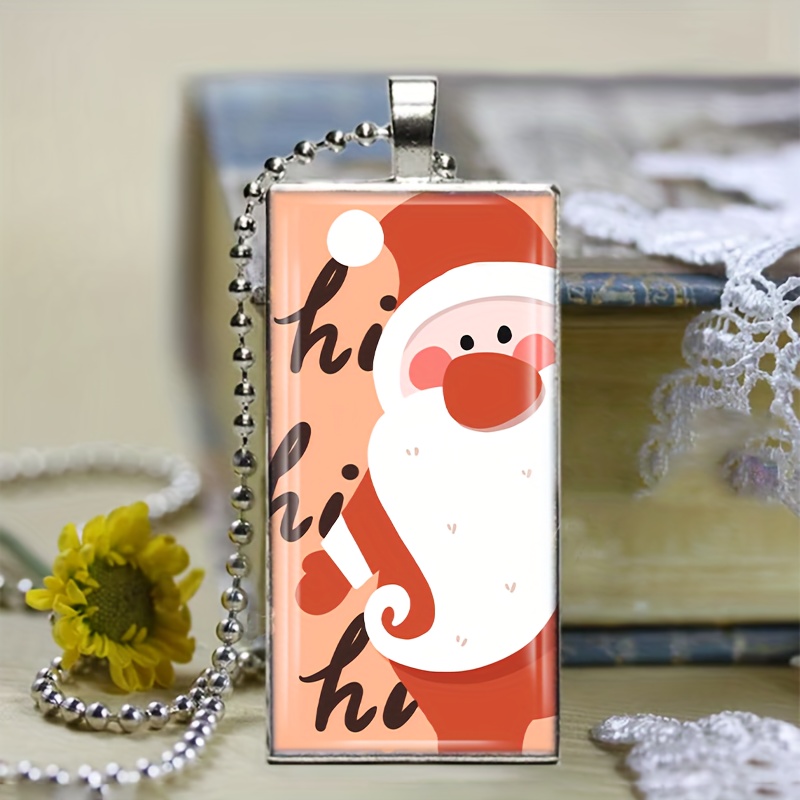Cartoon Santa Claus Pendant Necklace Men Women Christmas - Temu United ...