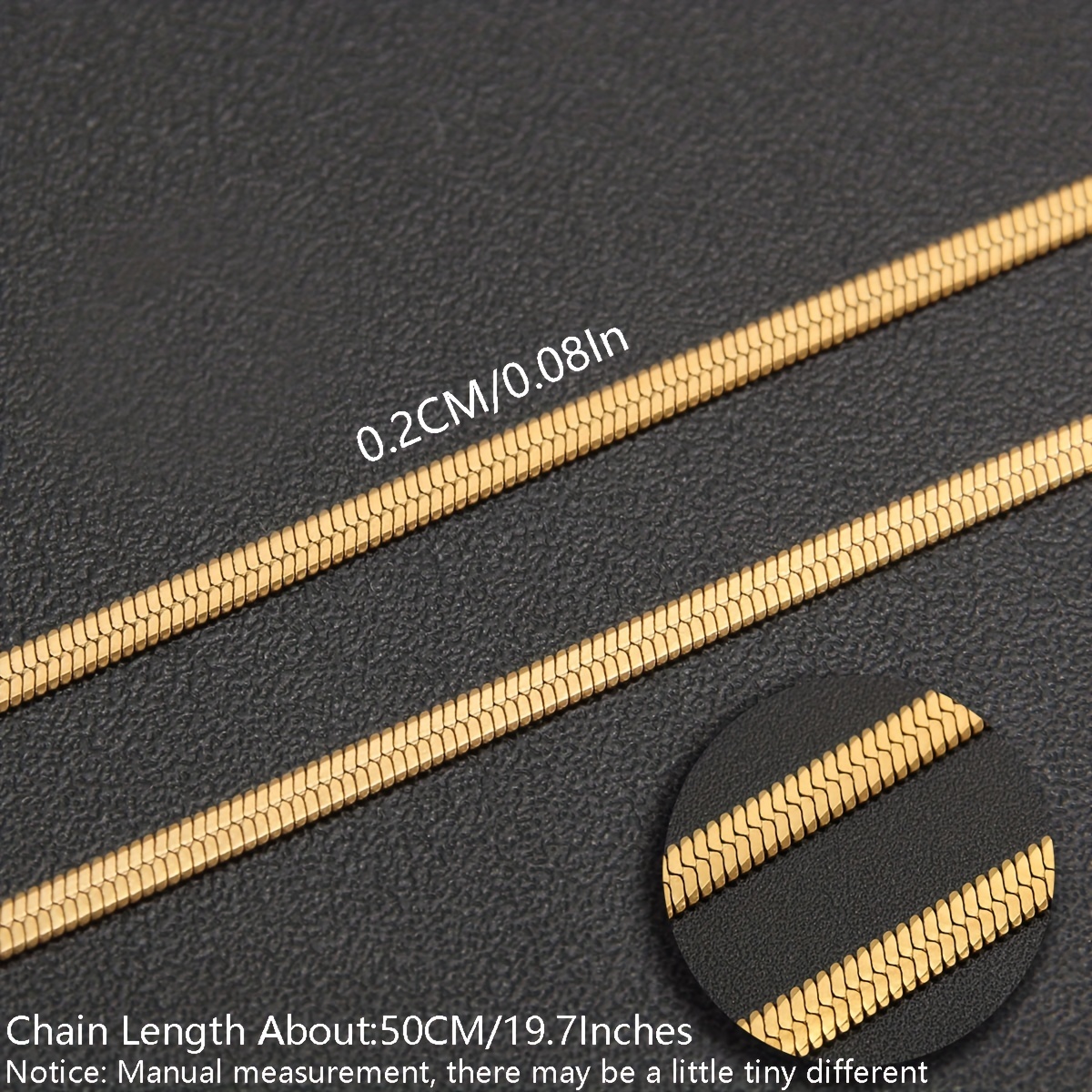 Stainless Steel Snake Chain Copper Plated Gold Hip Hop Style - Temu ...