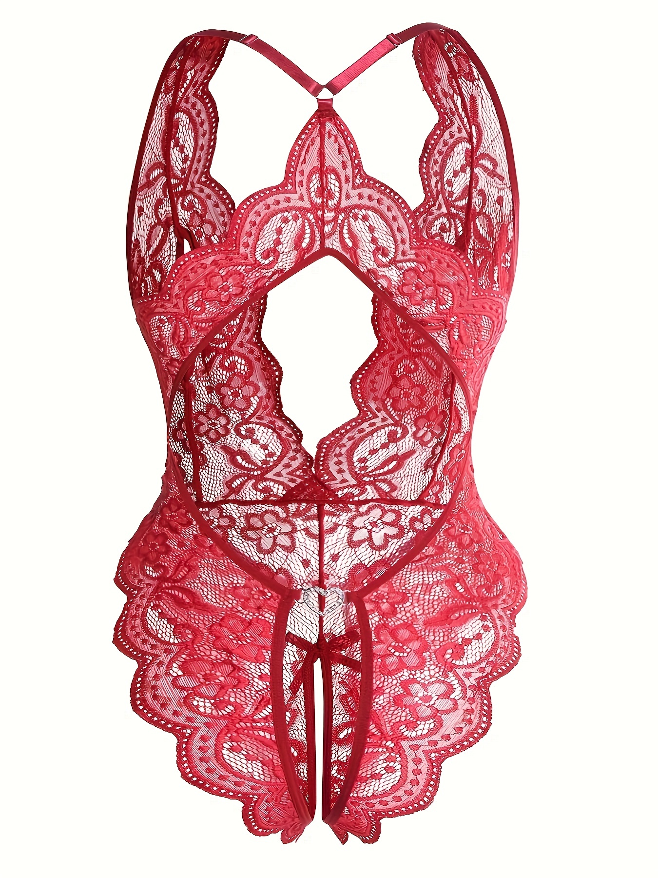Plus Size Sexy Lingerie Bodysuit Women's Plus Floral Lace - Temu
