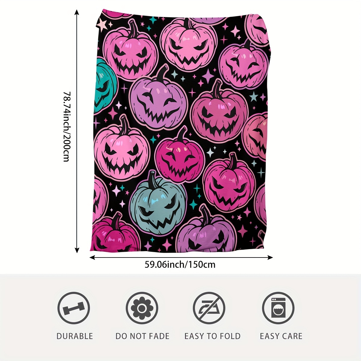 Flannel Blanket Pumpkin Print Pattern Small Blanket Soft - Temu Canada