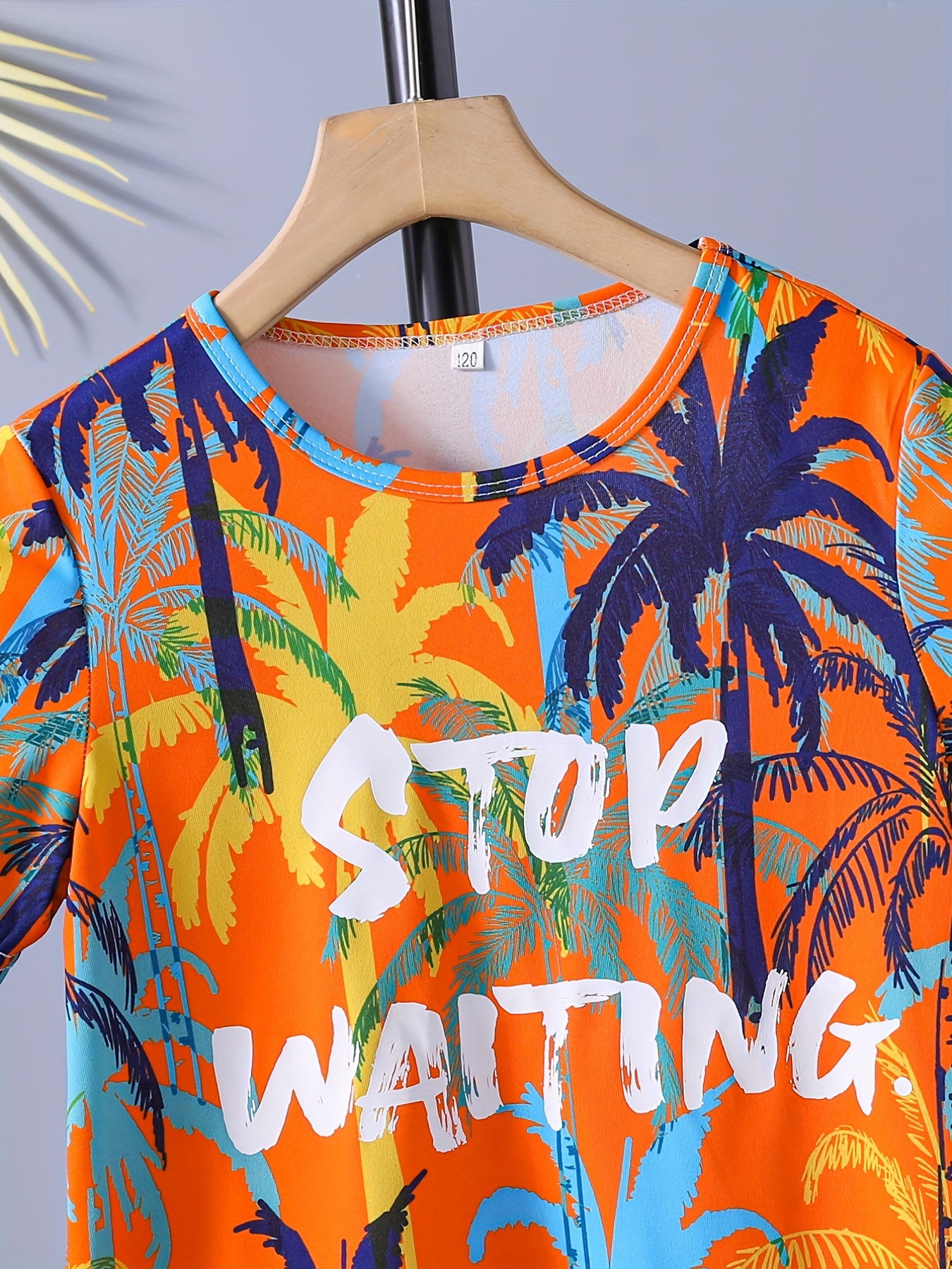 Boys "stop " Trees Casual Outfit Round Neck T - Temu Australia