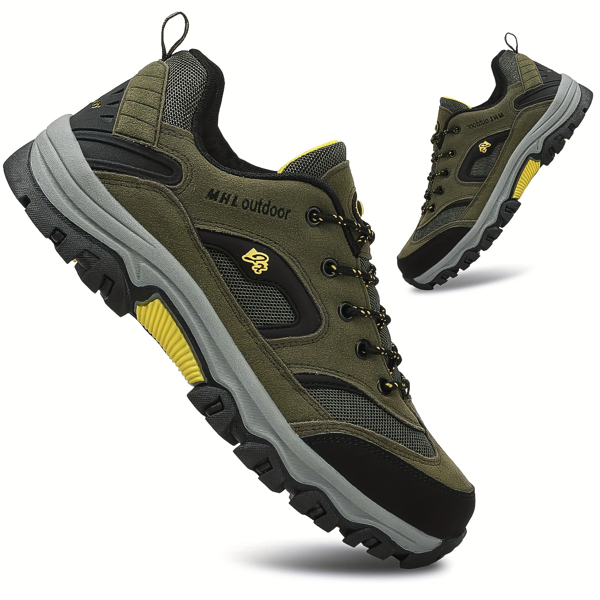 mens low top hiking boots comfy non slip lace up shoes for mens outdoor activities | temu Temu ...