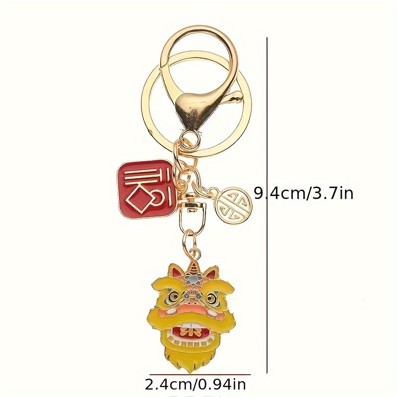 new year chinese wind lion dance metal personality small - Temu Australia