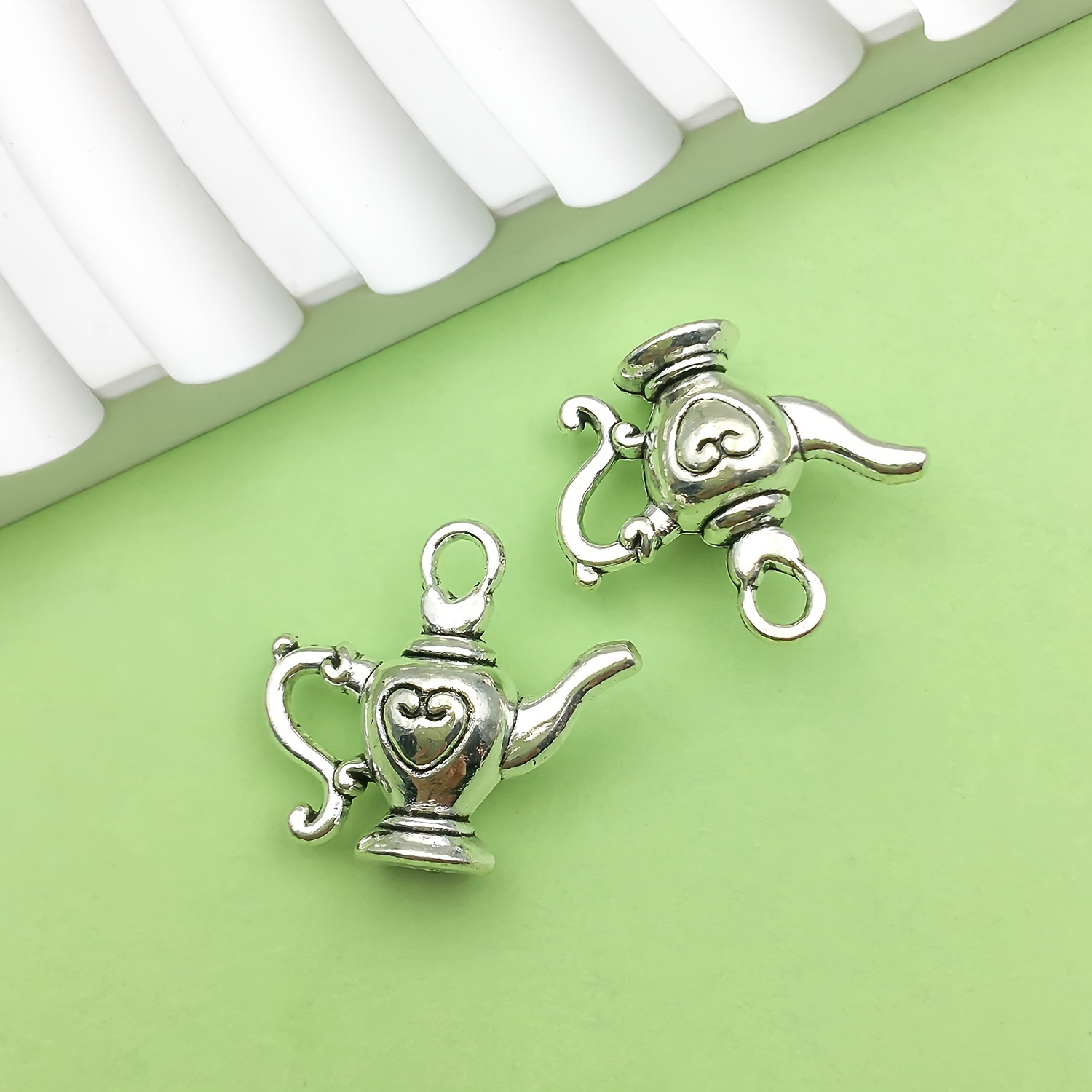 Mixed Enamel Alloy Antique Silvery Teapot Tea Cup Cat Spoon - Temu ...