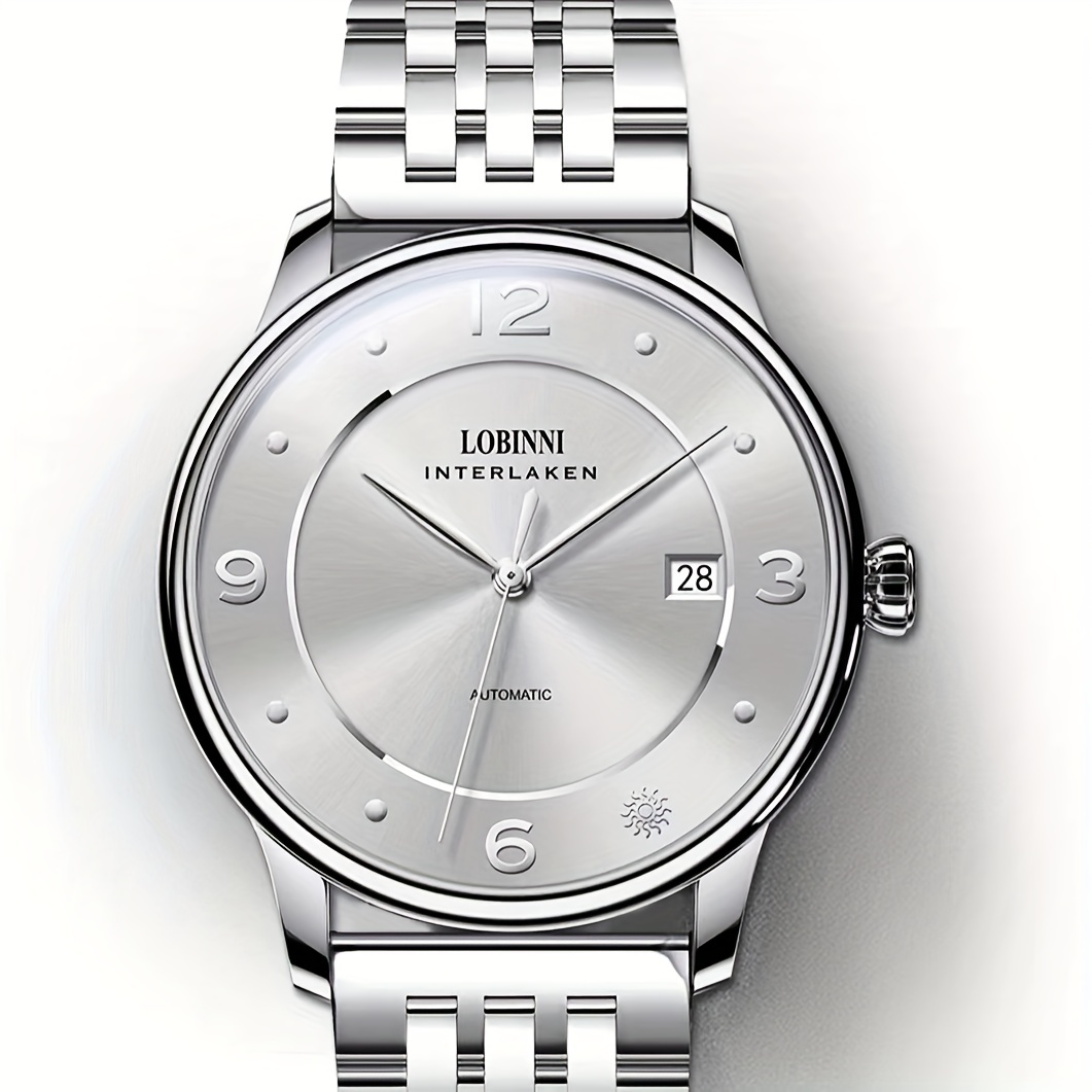 Lobinni Mens Simple Waterproof Watch Fully Automatic Mechanical Ultra ...