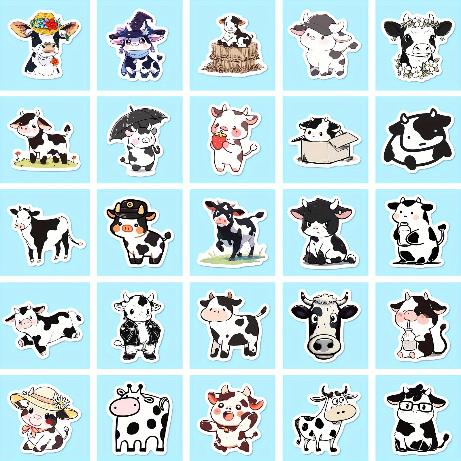 Cartoon Owl Panda Stickers Cute Big White Goose Graffiti - Temu United ...