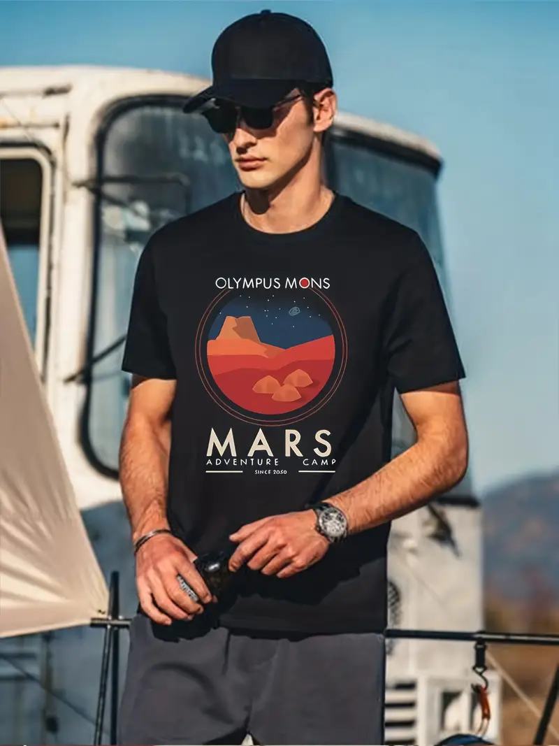 Mars Pattern Print Men's Comfy Sport T shirt Graphic Tee - Temu Australia Mars Pattern Print Men's Comfy Sport T shirt Graphic Tee - Temu Australia