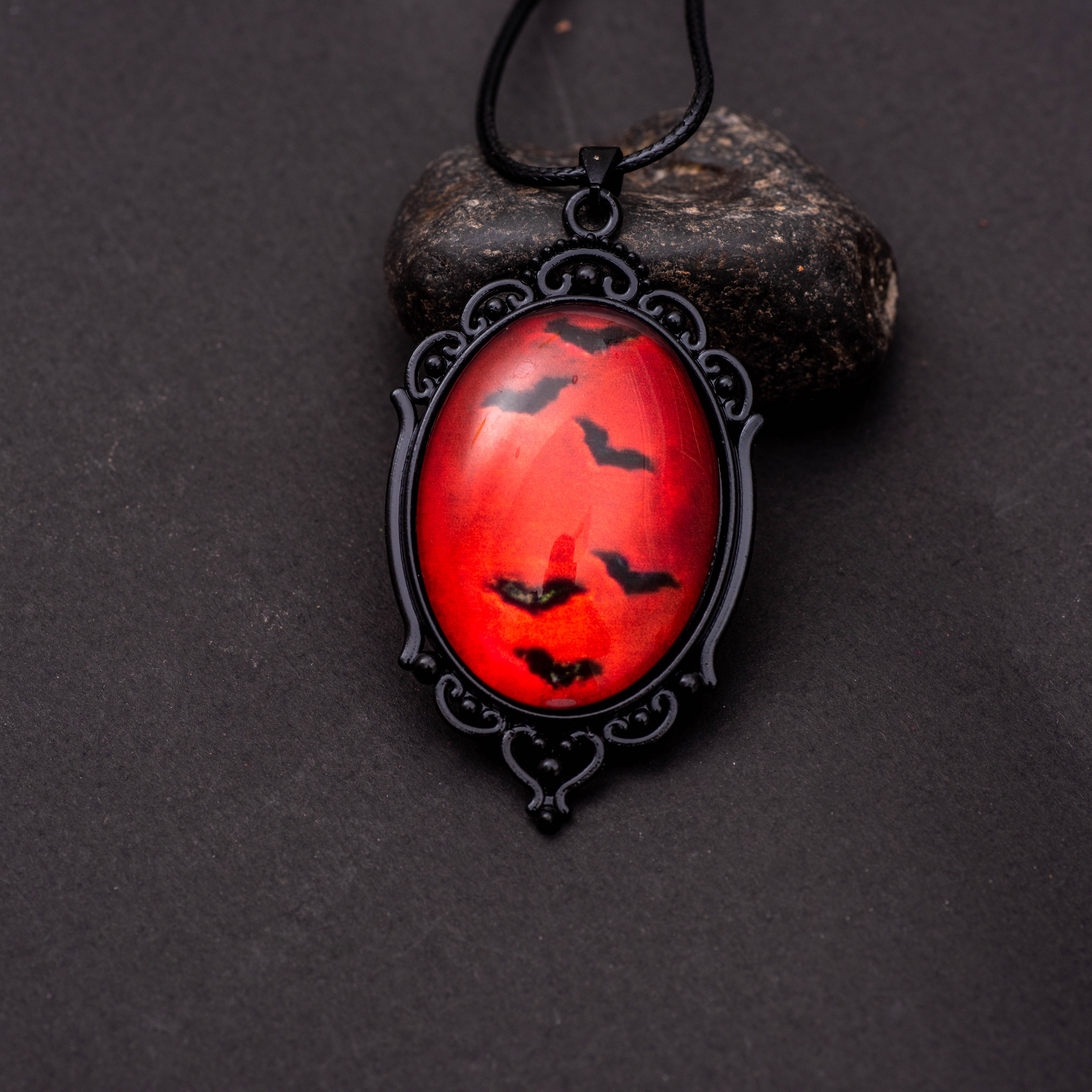 Creative Vintage Gothic Colorful Alloy Glass Bat Cross Witch - Temu Ireland