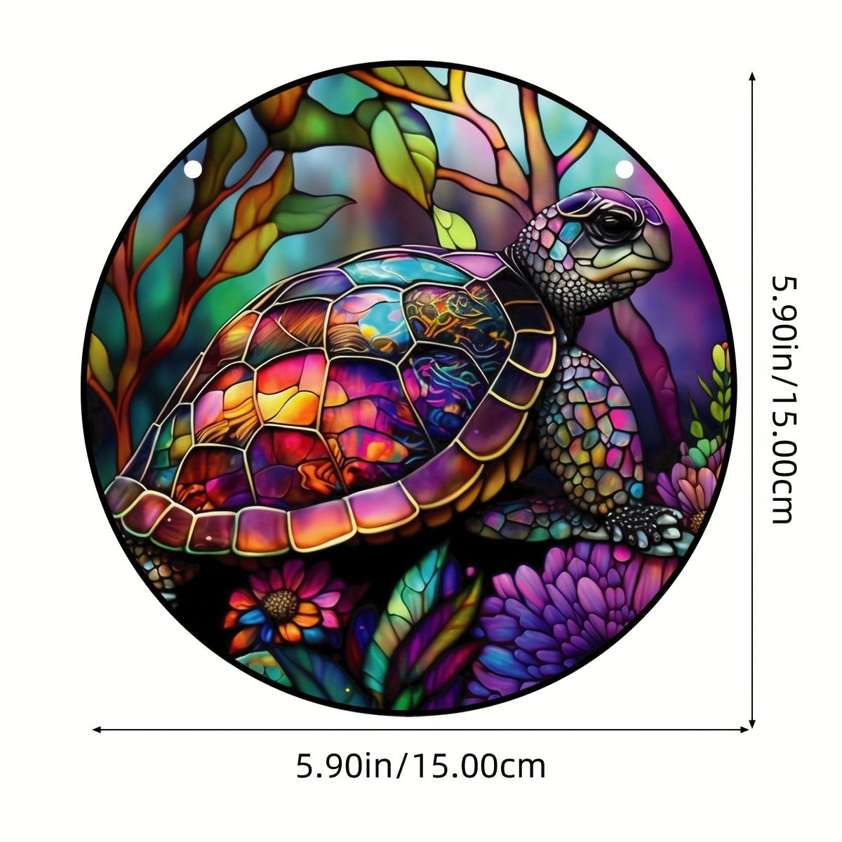 turtle stained suncatcher turtle decor wall autumn art - Temu