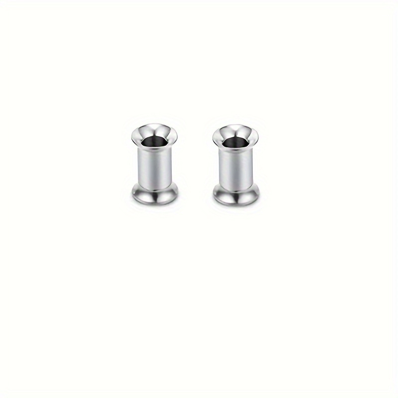 Punk Hip Hop Style Hollow Round Ear Plugs Stainless Steel - Temu United ...