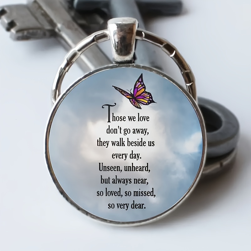 1pc Those We Love Colorful Butterfly Time Gemstone Keychain And ...