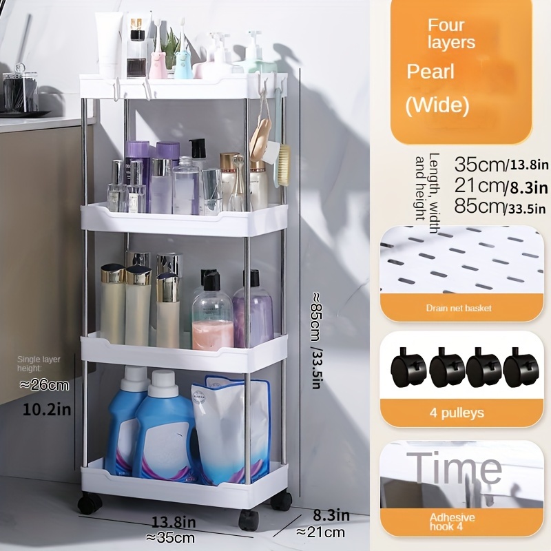 Multi layer Trolley Storage Rack Wheels Floor standing - Temu Canada