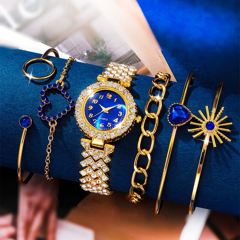 Women's Watch Luxury Rhinestone Quartz Watch Retro Fashion - Temu ...