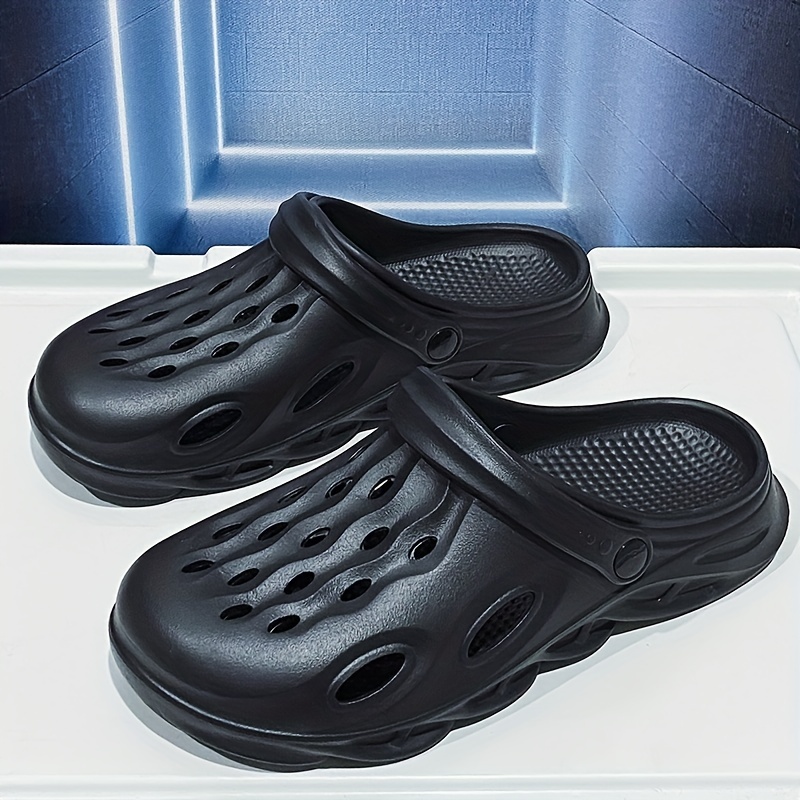 Mens Comfortable Platform Clogs Hollow Out Non Slip Garden Shoes Summer Beach Sandals | 90 Days ...