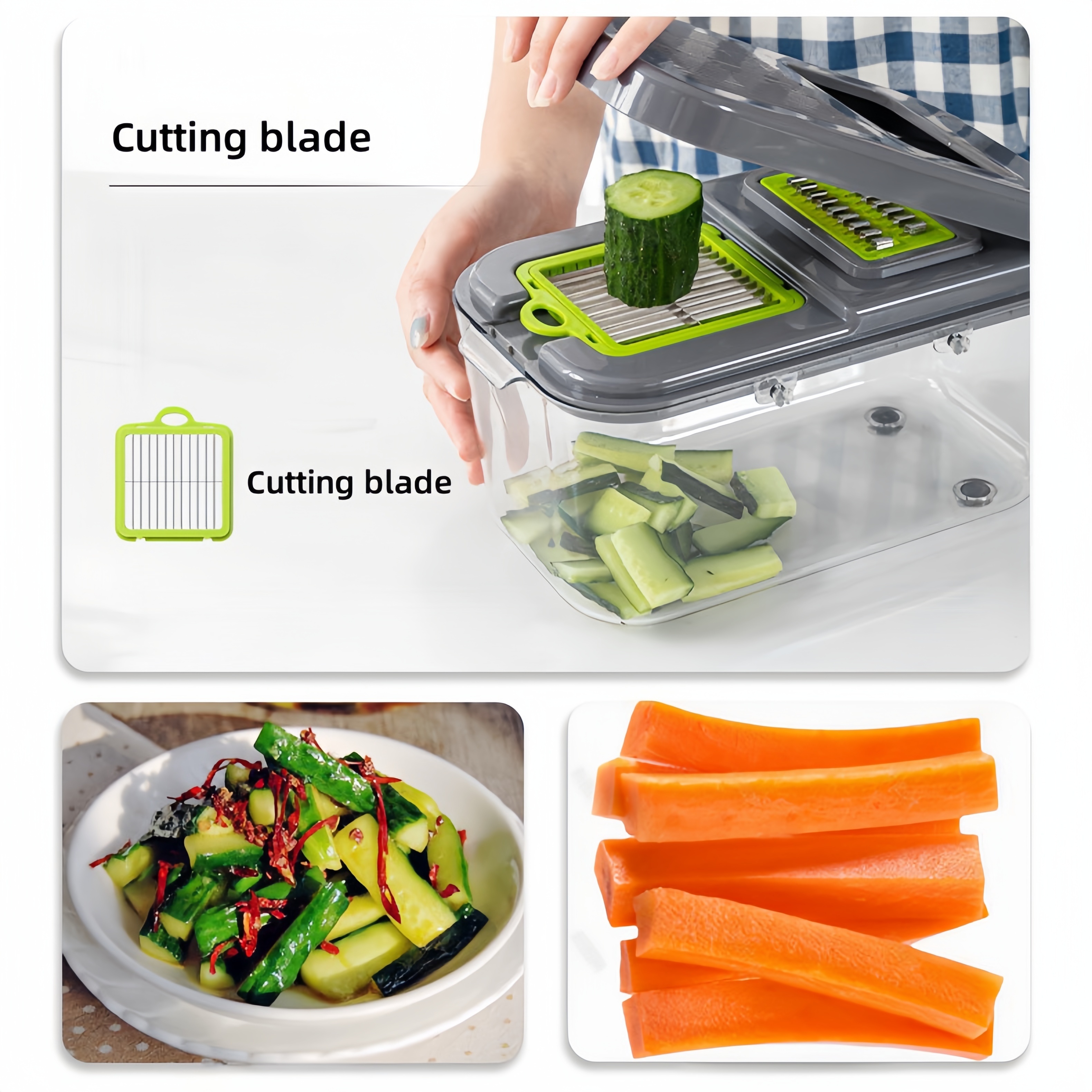 "versatile" 6-in-1 Mandolin Slicer Set For Kitchen - Stainless Steel ...