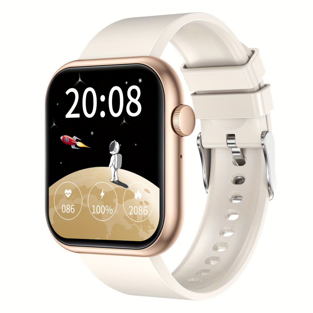 1 96 Smart Watch Make Answer Call Metal Body Smartwatch With Heart Rate ...