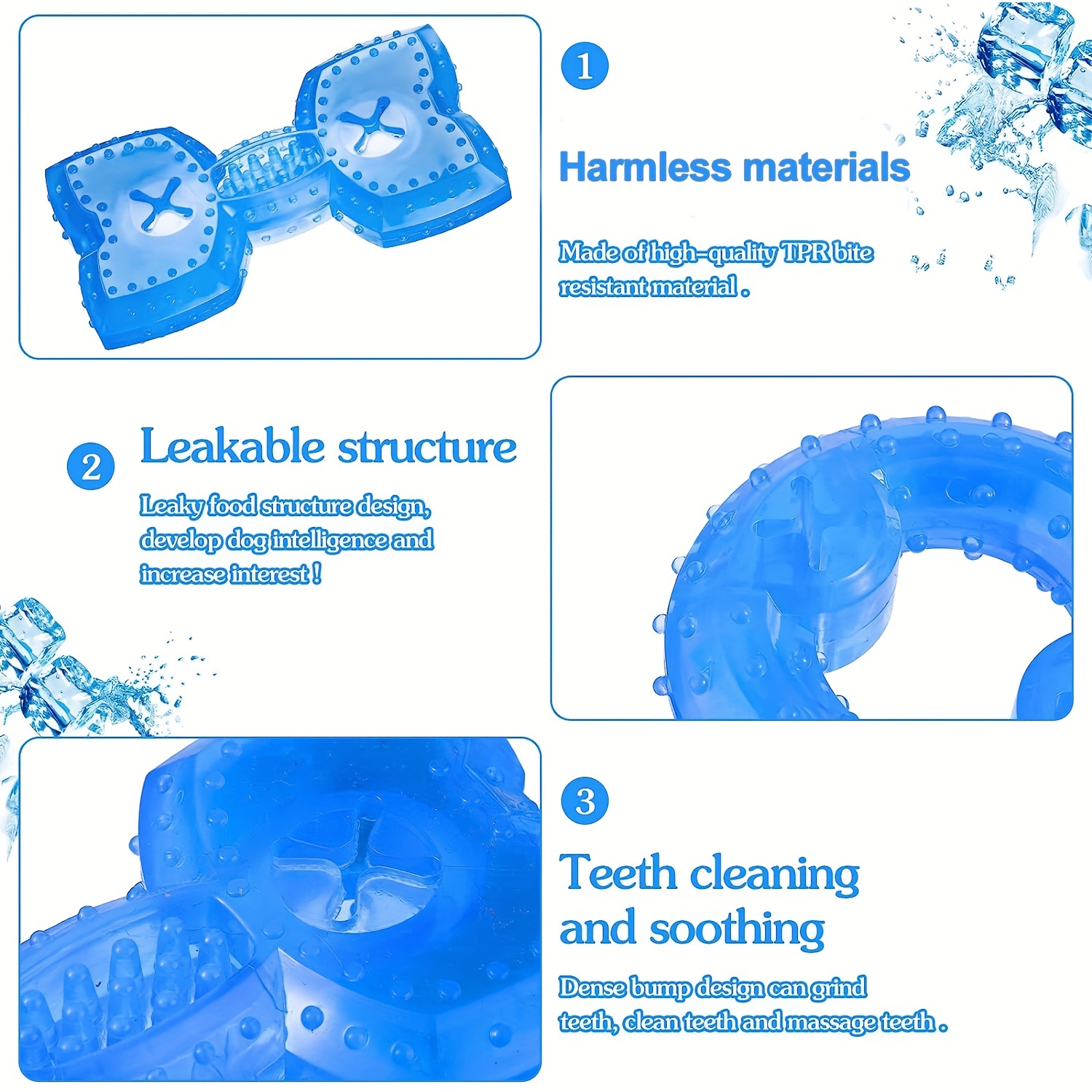 Pet Teether Cooling Chew Toy Dogs Puppies Ring Bone Shaped - Temu ...