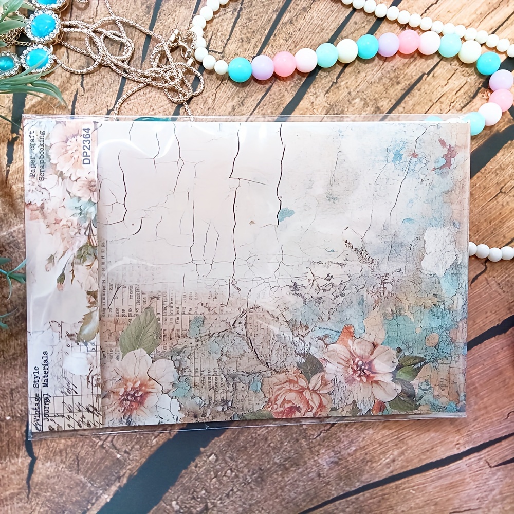 8 Szt. 8 3 "X 5 6" Papier Do Scrapbookingu W Stylu Vintage - Temu Poland