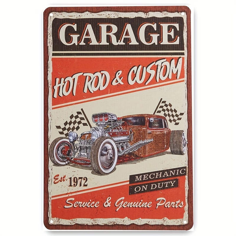 Funny Garage Signs Men Monster Truck Parking Vintage Metal - Temu